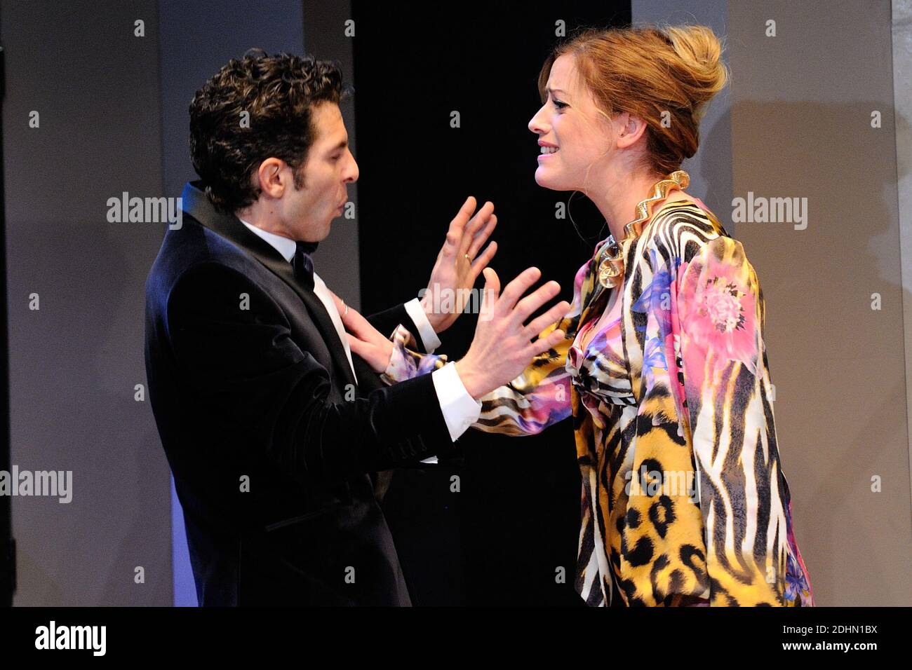 Romain Thunin et Amandine Maugy performent lors du filage de la piece ...