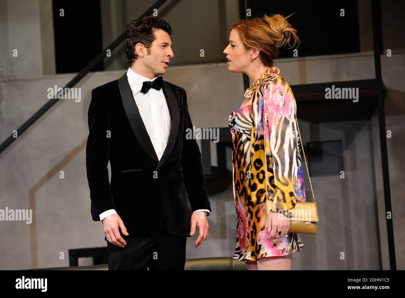 Romain Thunin et Amandine Maugy performent lors du filage de la piece ...