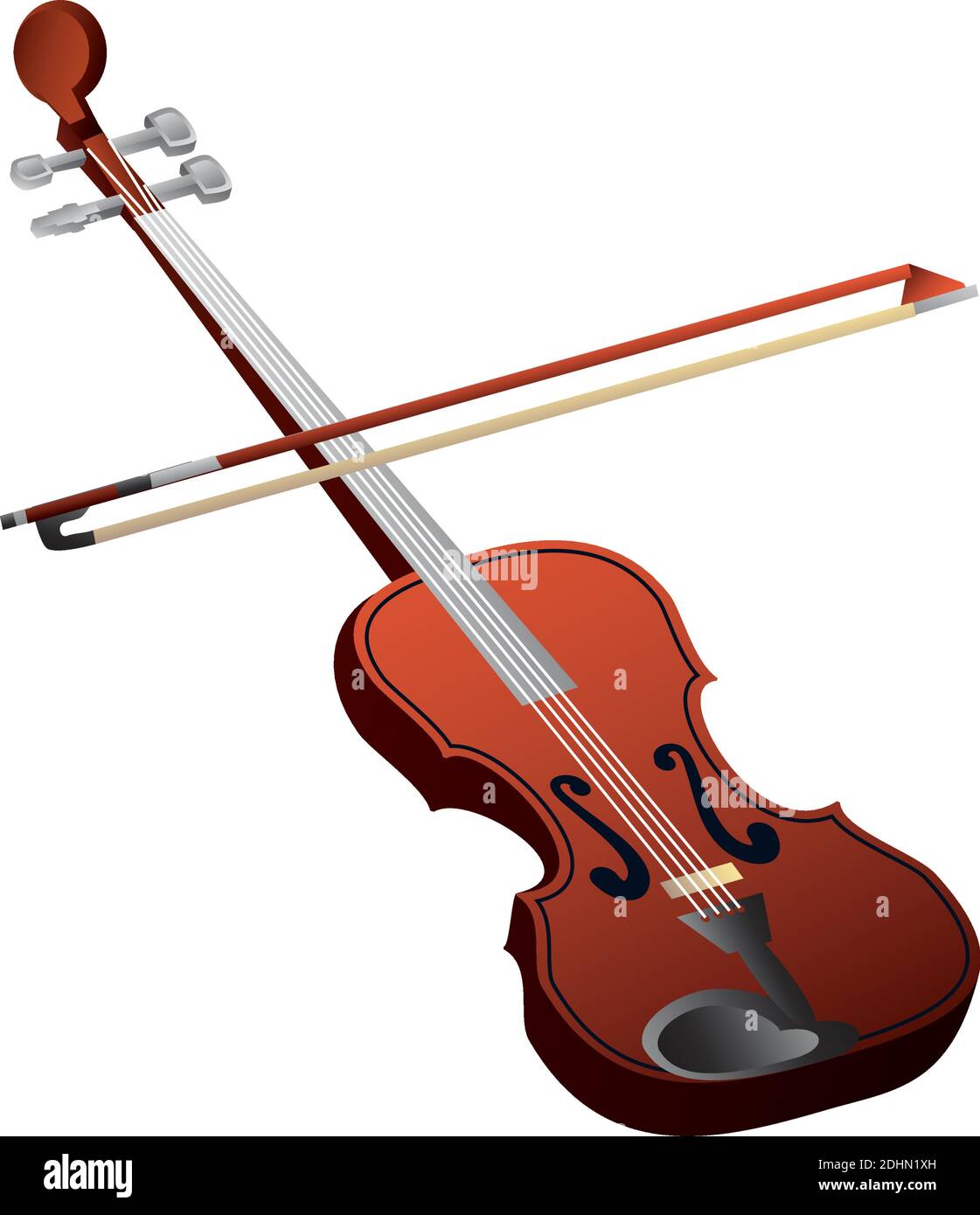 violin string musical instrument vector illustration detailed icon ...