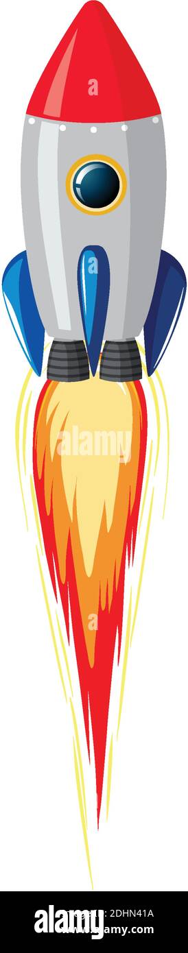 Isolated space rocket cartoon illustration Stock Vector Image & Art - Alamy