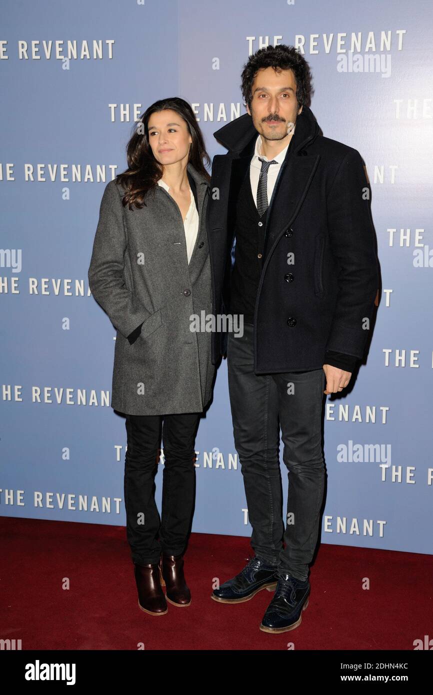 Vincent Elbaz and his girlfriend Fanny Conquy attending The Revenant ...
