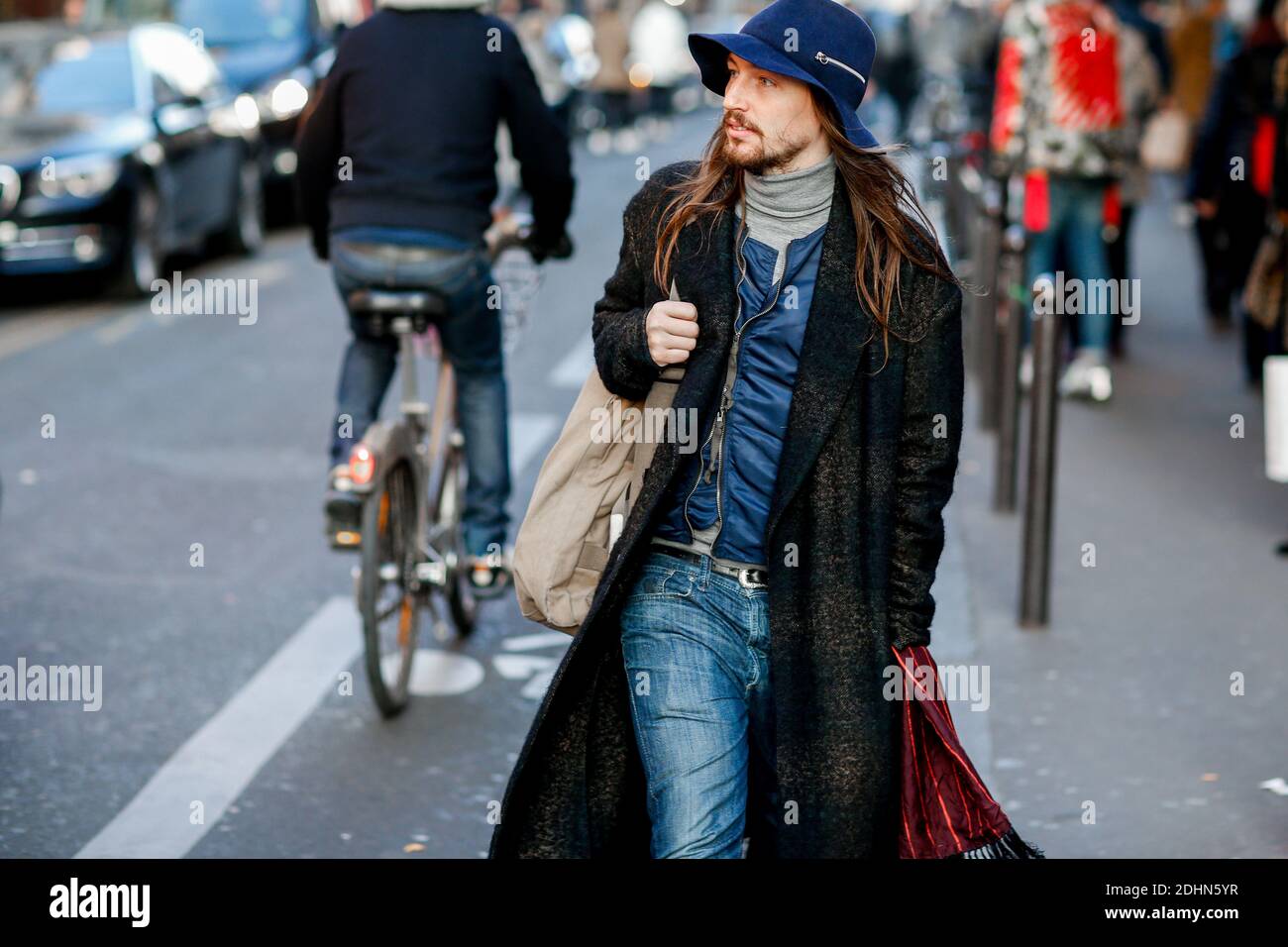 Street style, Isaac Larose arriving at Y Project Fall-Winter 2016-2017 ...