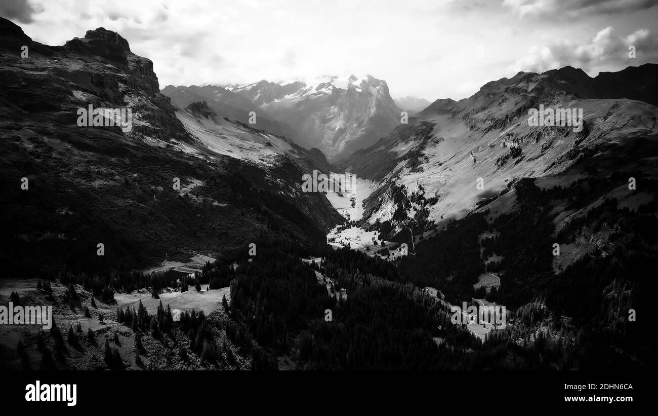 White flight this apartment building Black and White Stock Photos ...