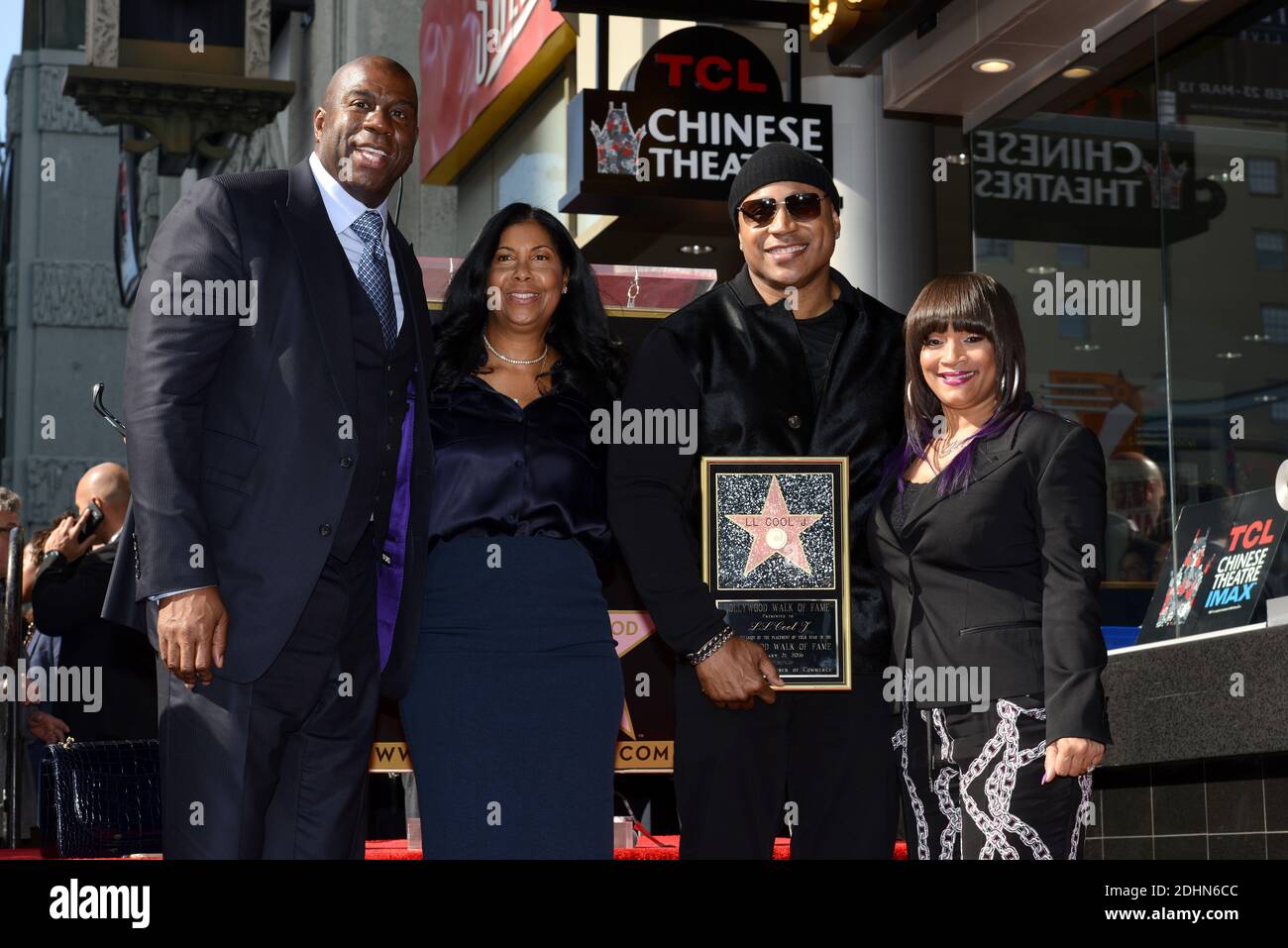 Earvin "Magic" Johnson and Earlitha Kelly attend the ceremony honoring ...