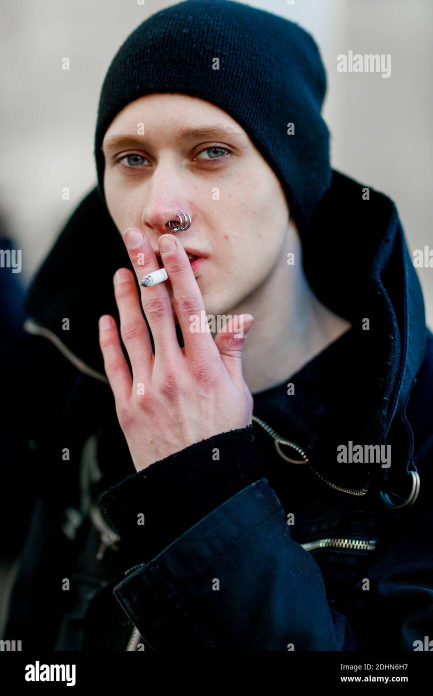 Street style, model after Rick Owens Fall-Winter 2016-2017 menswear ...