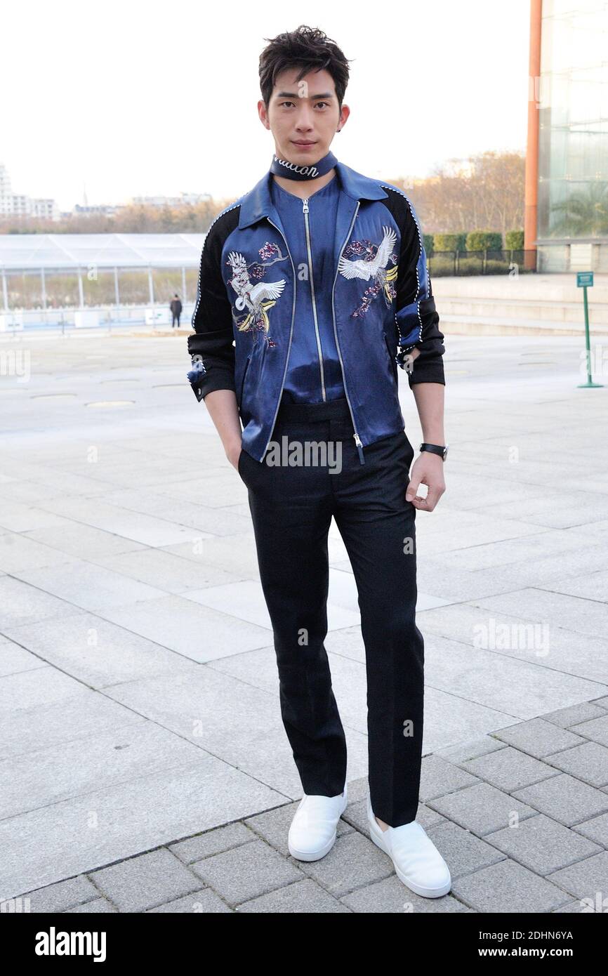 Jing Bo Ran arriving to the Louis Vuitton collection presentation as ...