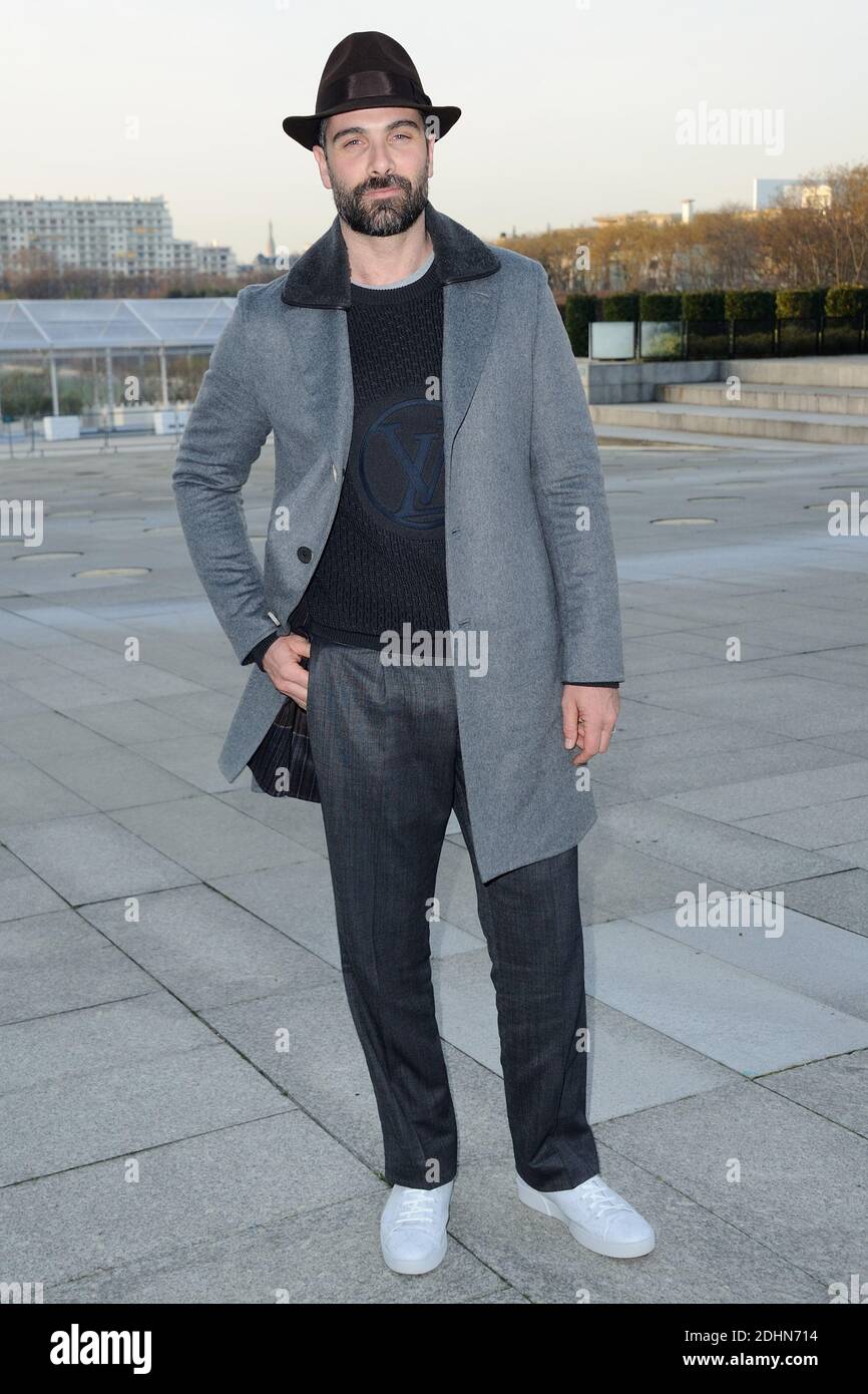 Luca Calvani arriving to the Louis Vuitton collection presentation as ...