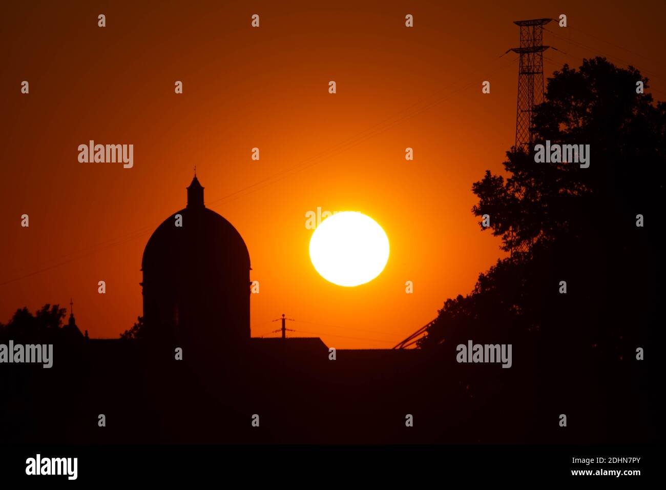 the dome of the cathedral at sunset Stock Photo - Alamy