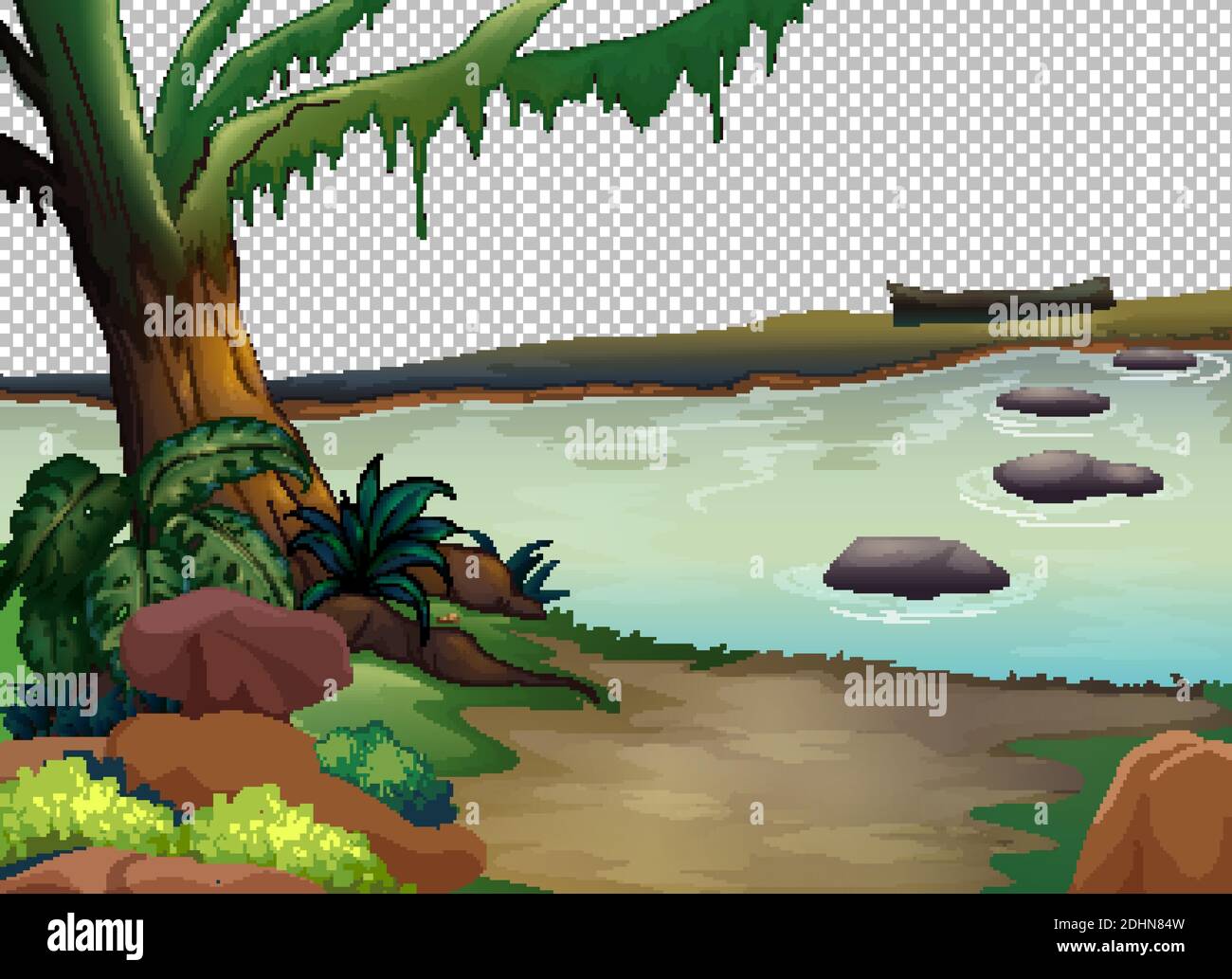 Nature outdoor landscape transparent background illustration Stock ...