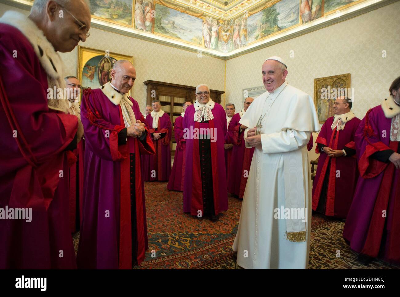 Pope Francis met with judges to mark the start of the judiciary year of ...