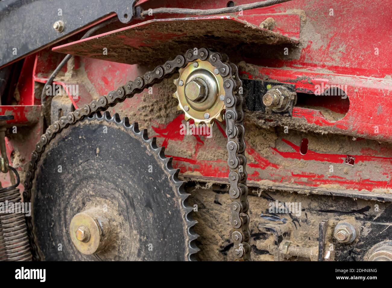 Closeup combine harvester chain hi-res stock photography and images - Alamy