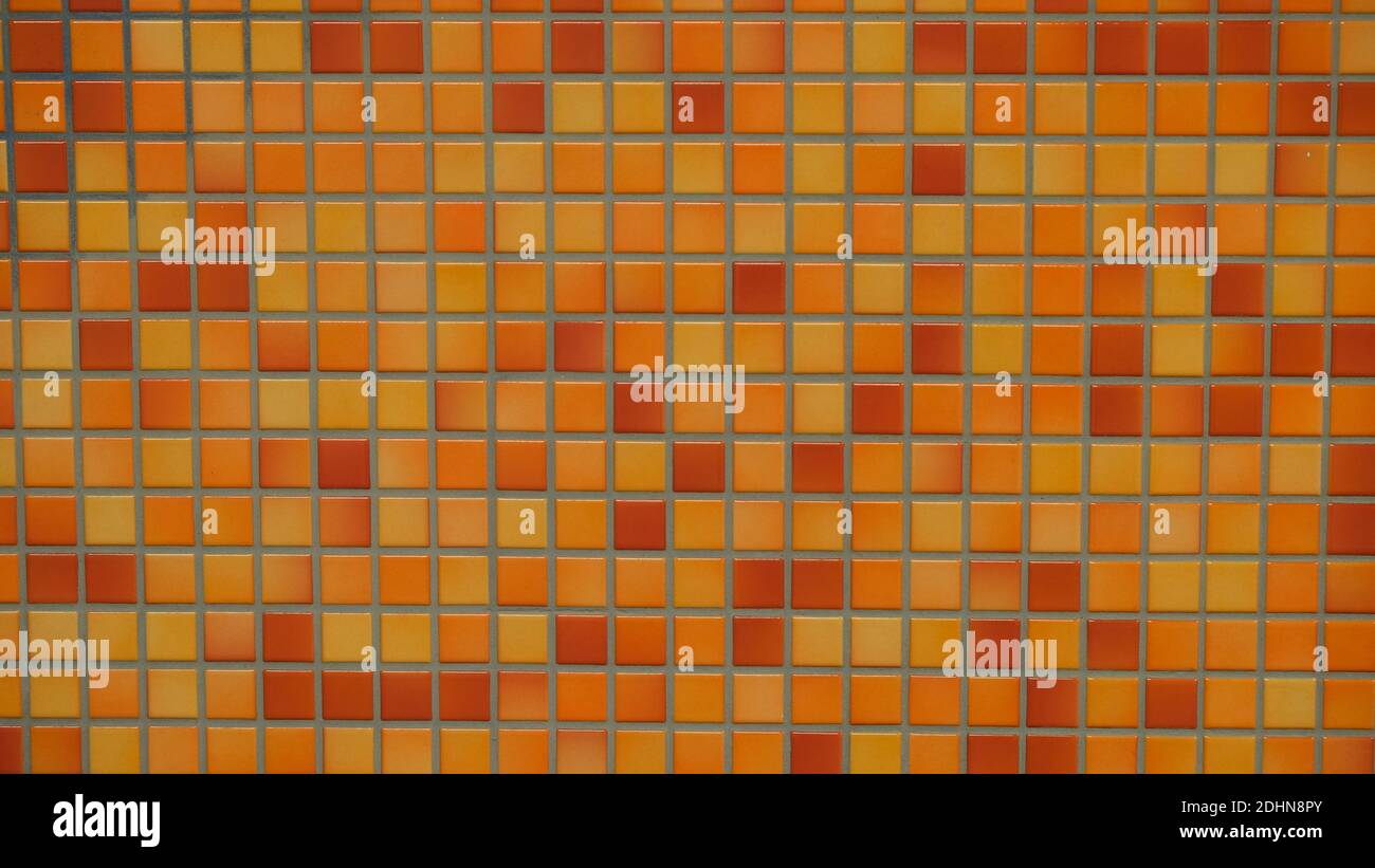 Orange and yellow background tiles Stock Photo - Alamy