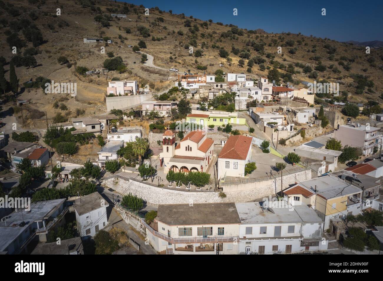 Platanos traditional village on Crete island, Rethymno area, Greece ...