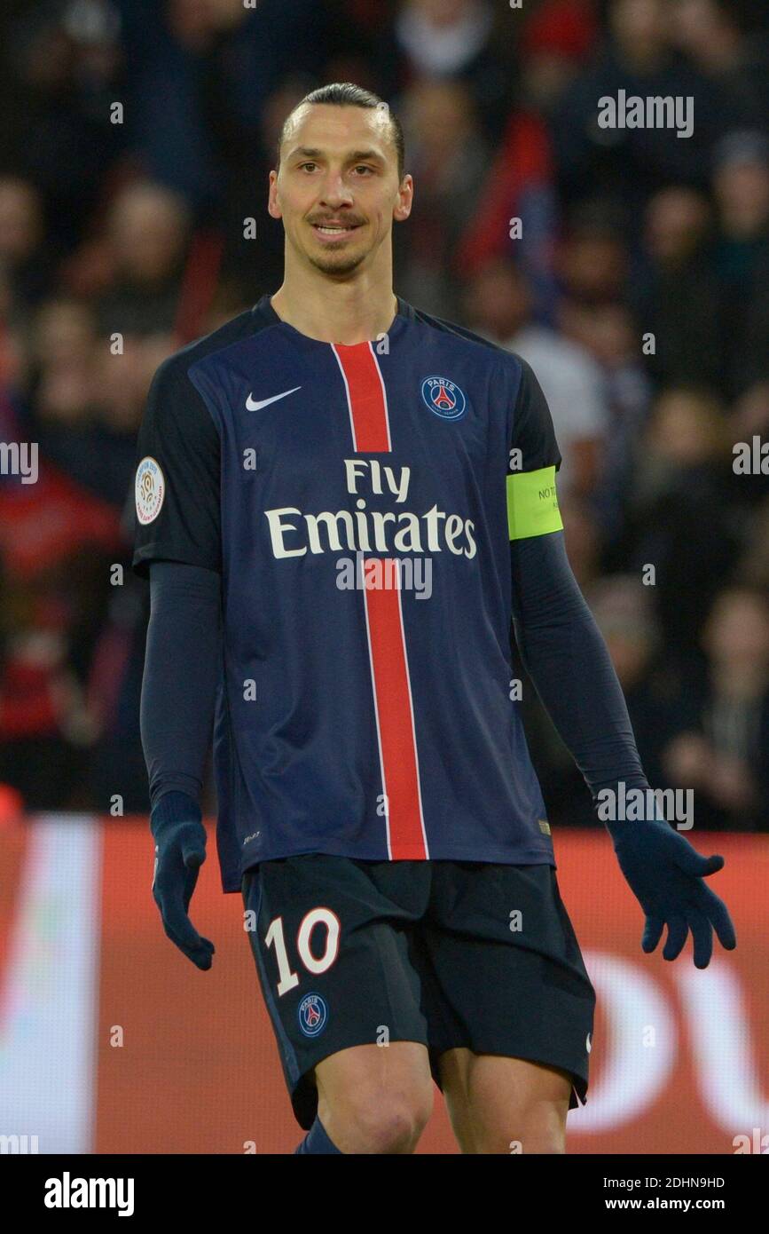 PSG's Zlatan Ibrahimovic during the French First League soccer match ...