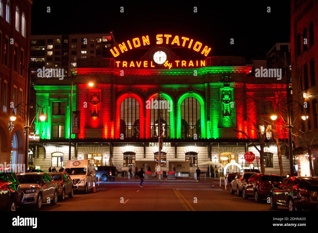 Historic Union Station decorated for the holidays, Downtown Denver ...