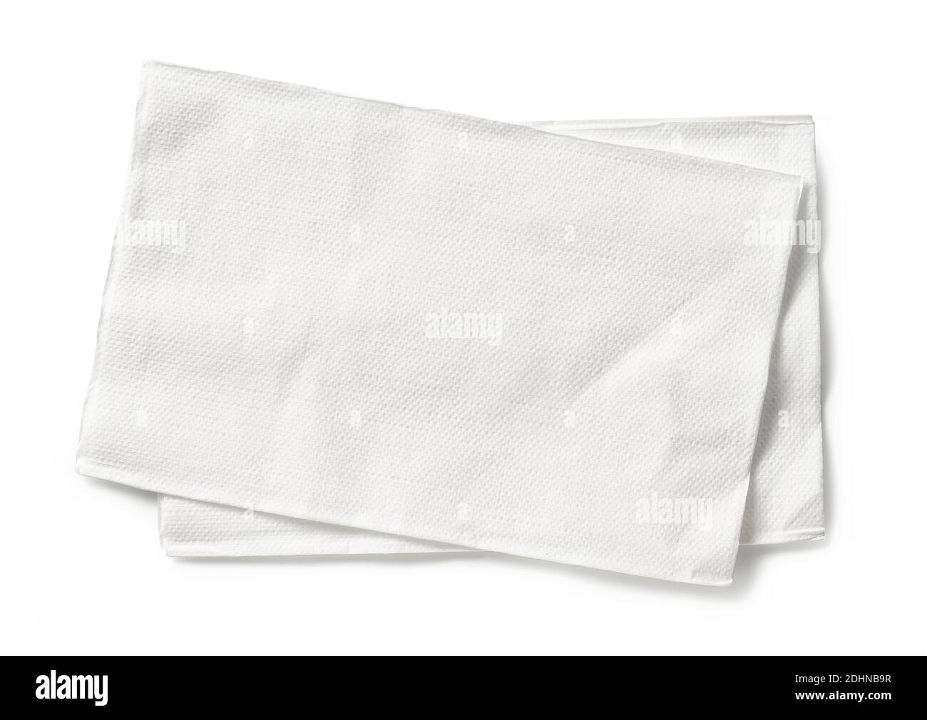 white paper napkins isolated on white background, top view Stock Photo ...