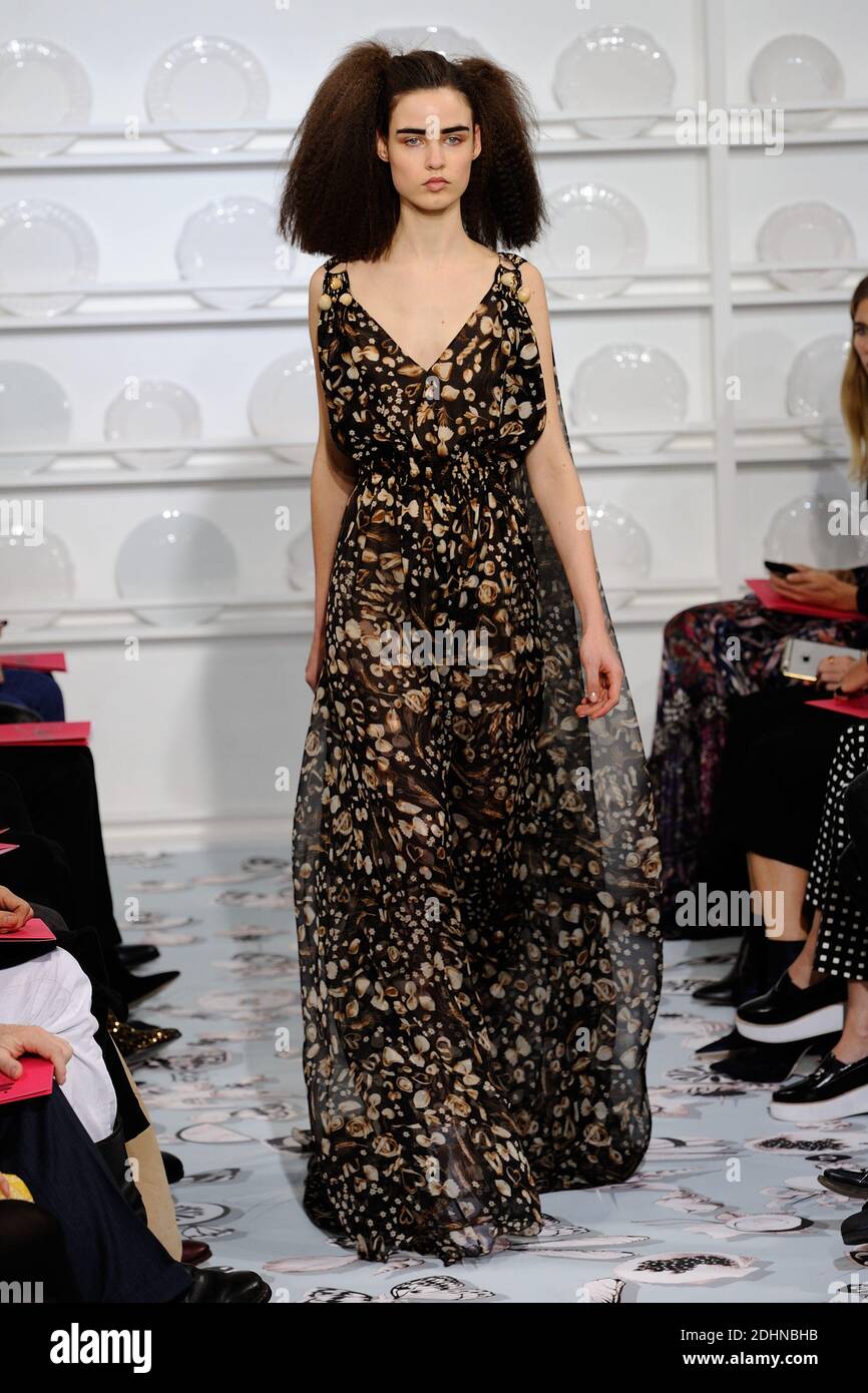 A model displays a creation during the Schiaparelli show during Paris ...