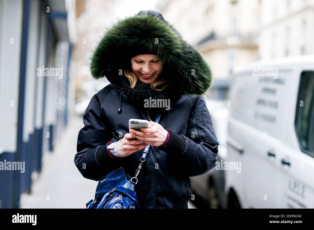 Street style, model Alexandra Elizabeth Ljadov after Y3 Fall-Winter ...