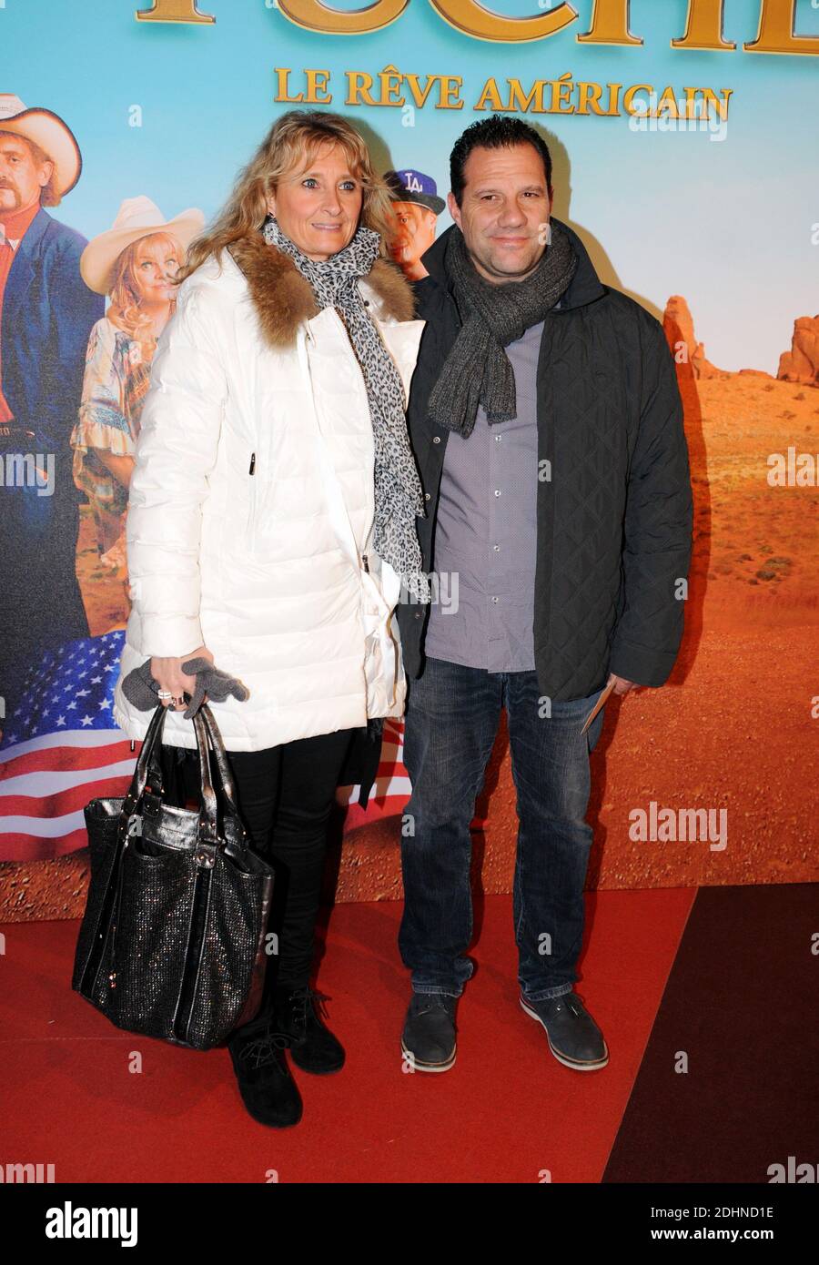 Laurent Labit and his wife attending Les Tuche 2 : Le Reve Americain ...