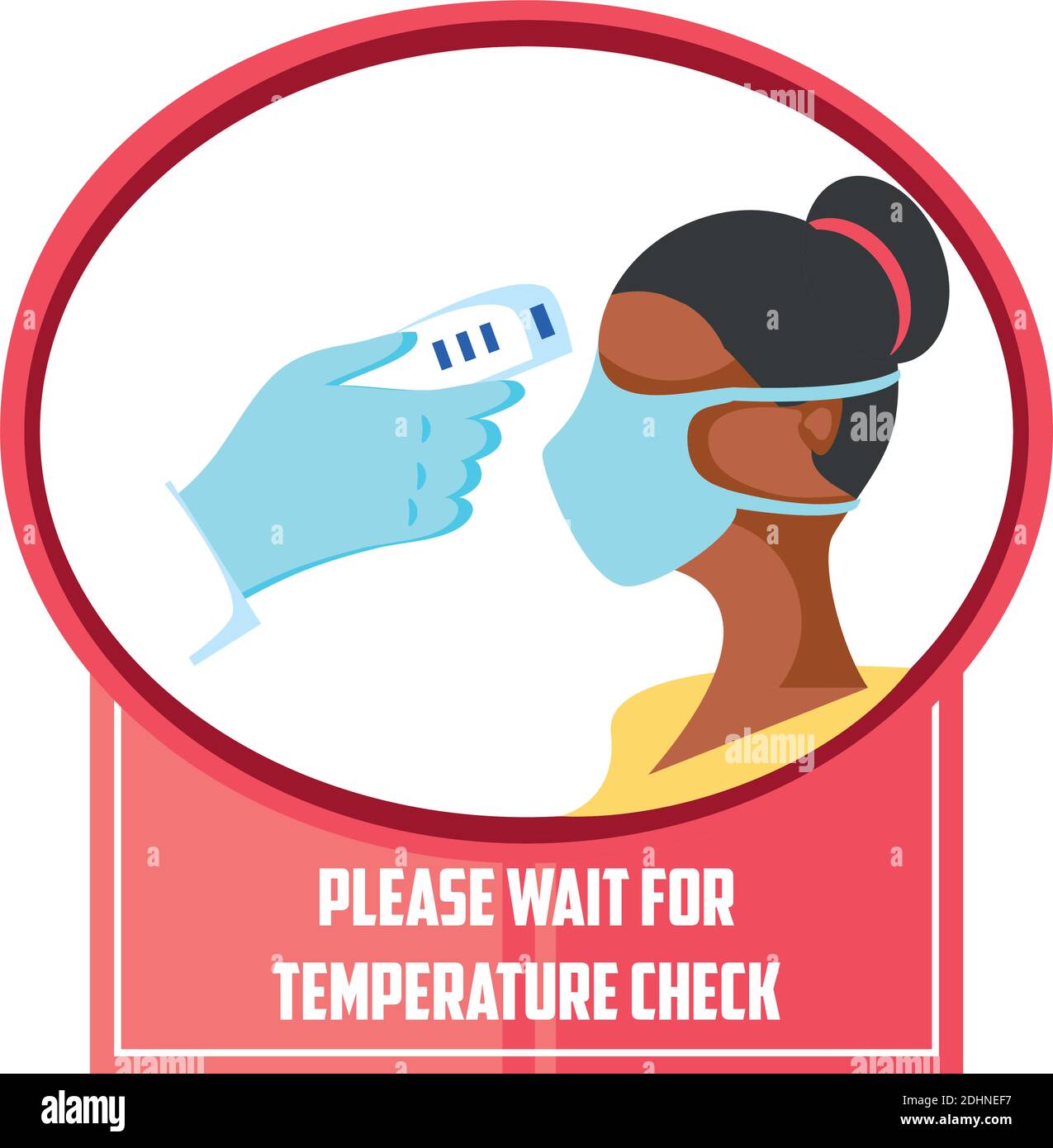 prevention sign board temperature check sign during covid-19 vector ...