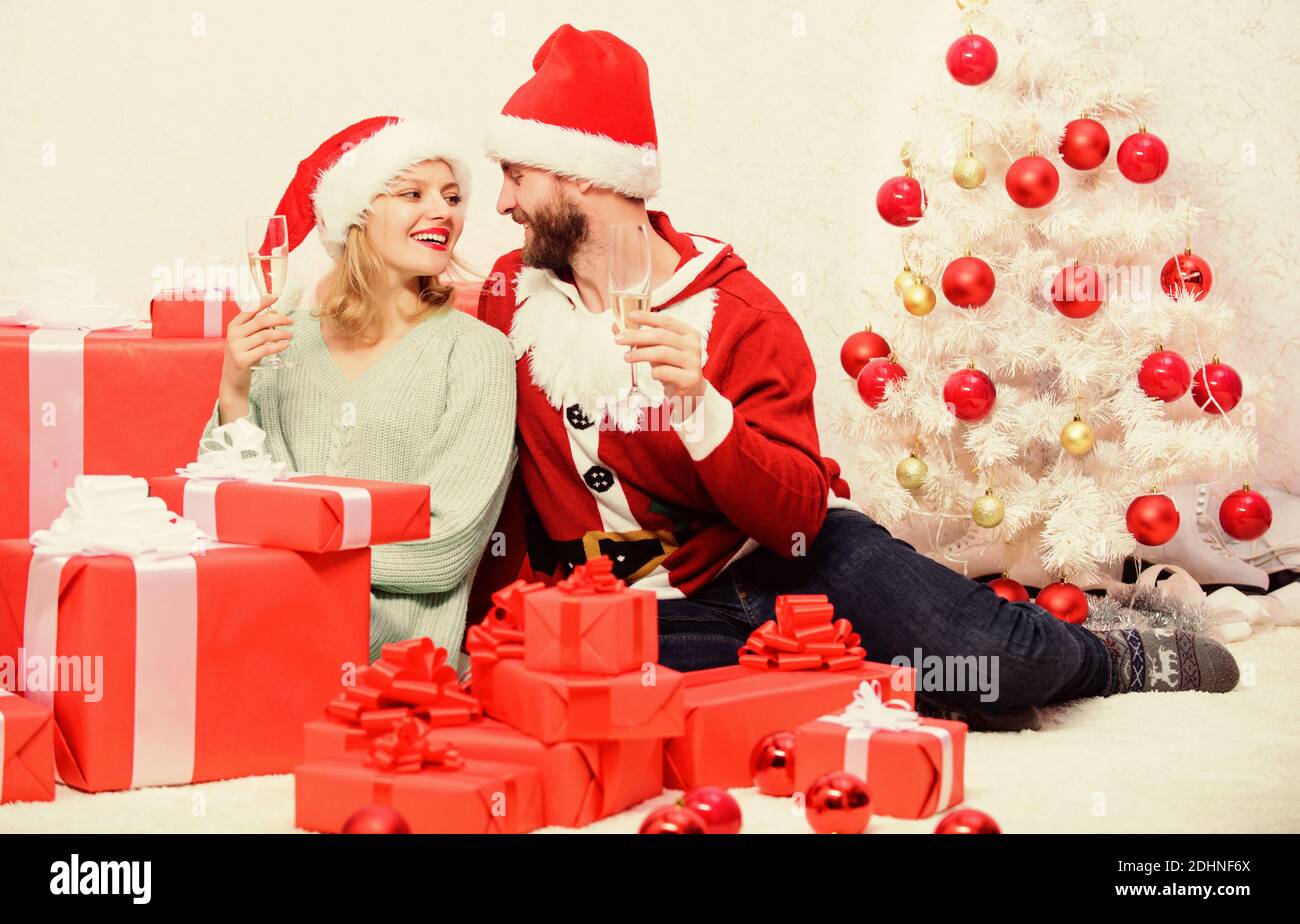 Happy new year and merry christmas. Celebrating christmas together ...