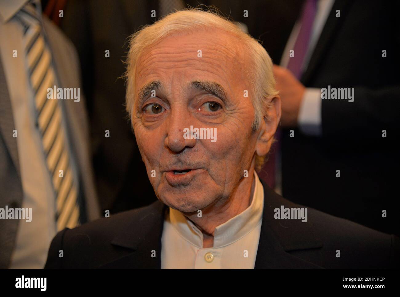 Charles Aznavour attending the annual dinner of the Coordination ...