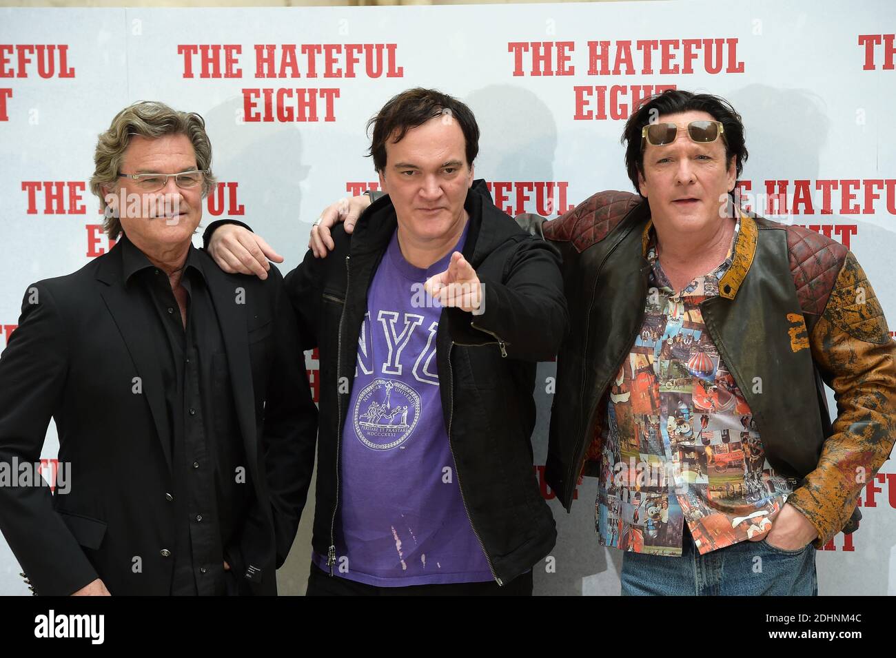 Kurt Russell, Quentin Tarantino and Michael Madsen attend a photocall ...