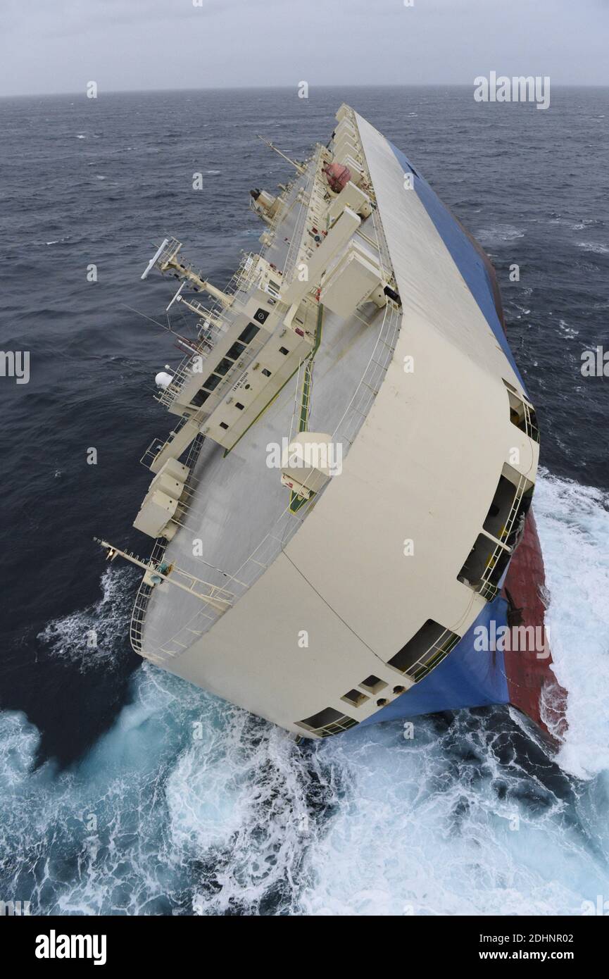 Handout picture shows MV Modern Express pictured in the Bay of Biscay ...
