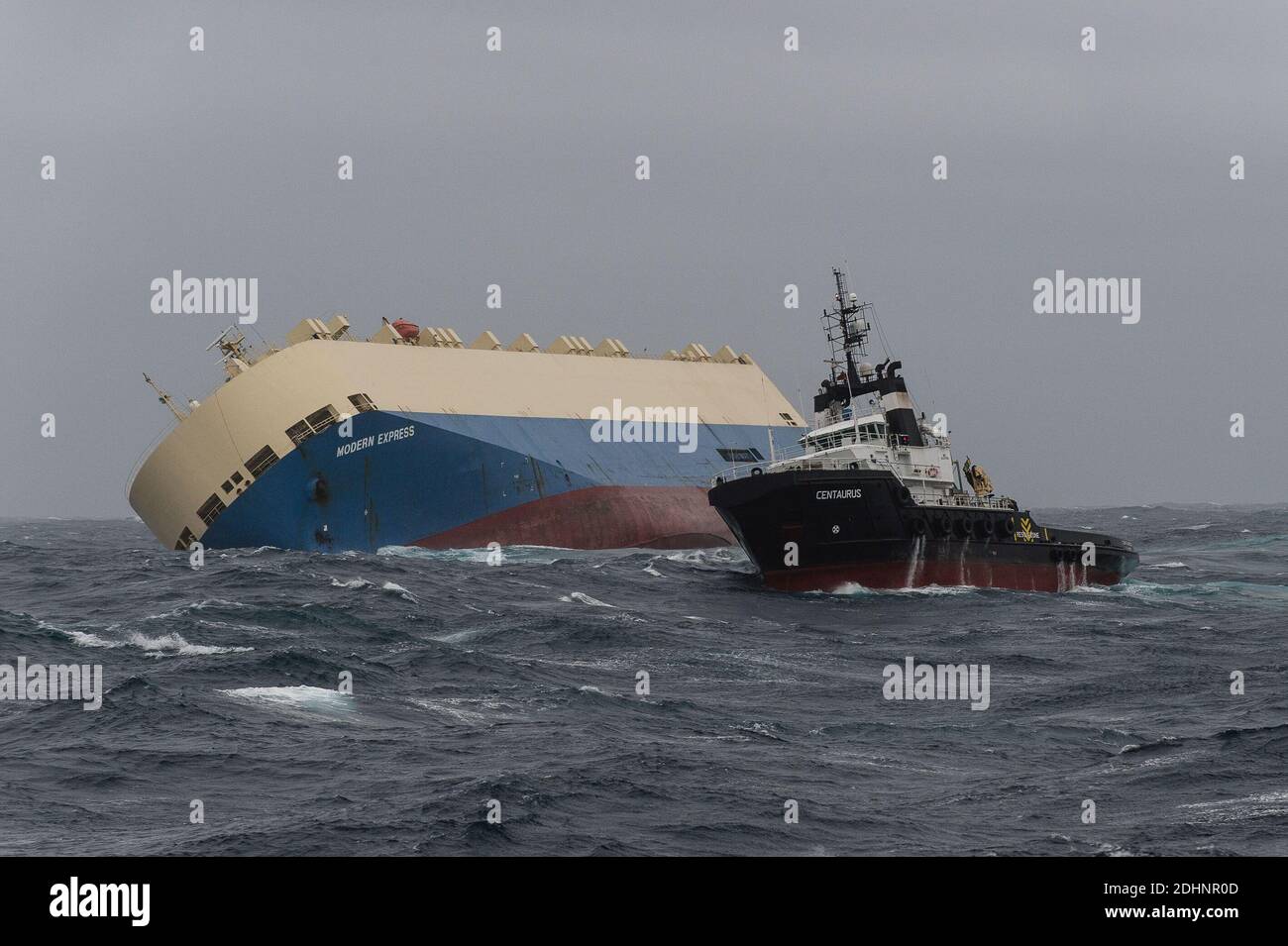 Handout picture shows MV Modern Express pictured in the Bay of Biscay ...