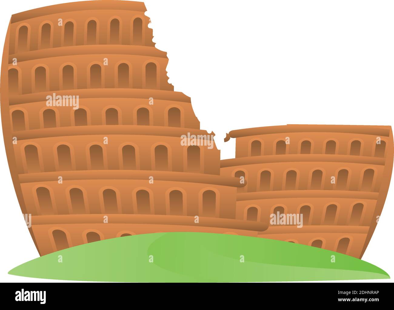 travel coliseum in Italy rome famous historical landmark icon vector ...