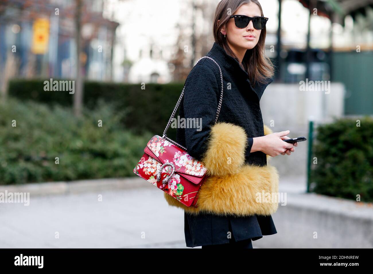 Street style, Darja Barannik arriving at Whyred Woman Fall-Winter 2016-2017 show held at Berns ...