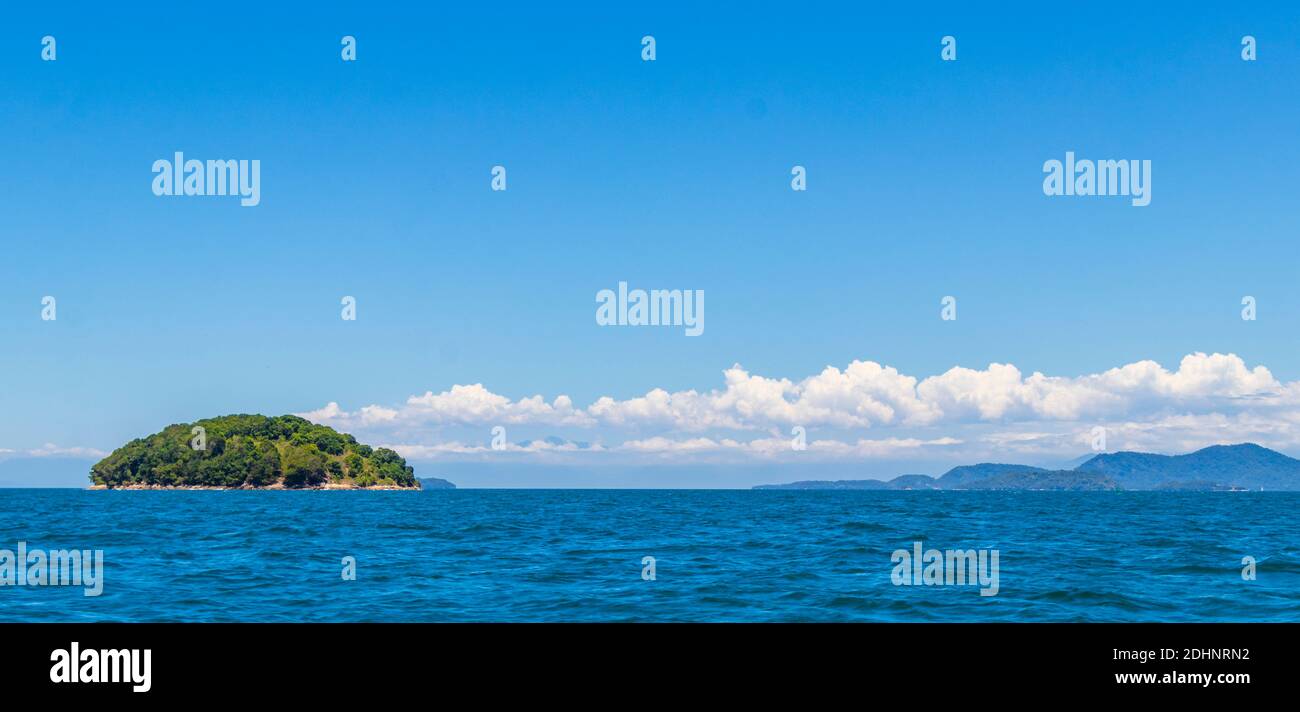 Panorama of tropical islands Ilha Grande in Angra dos Reis, Rio de ...