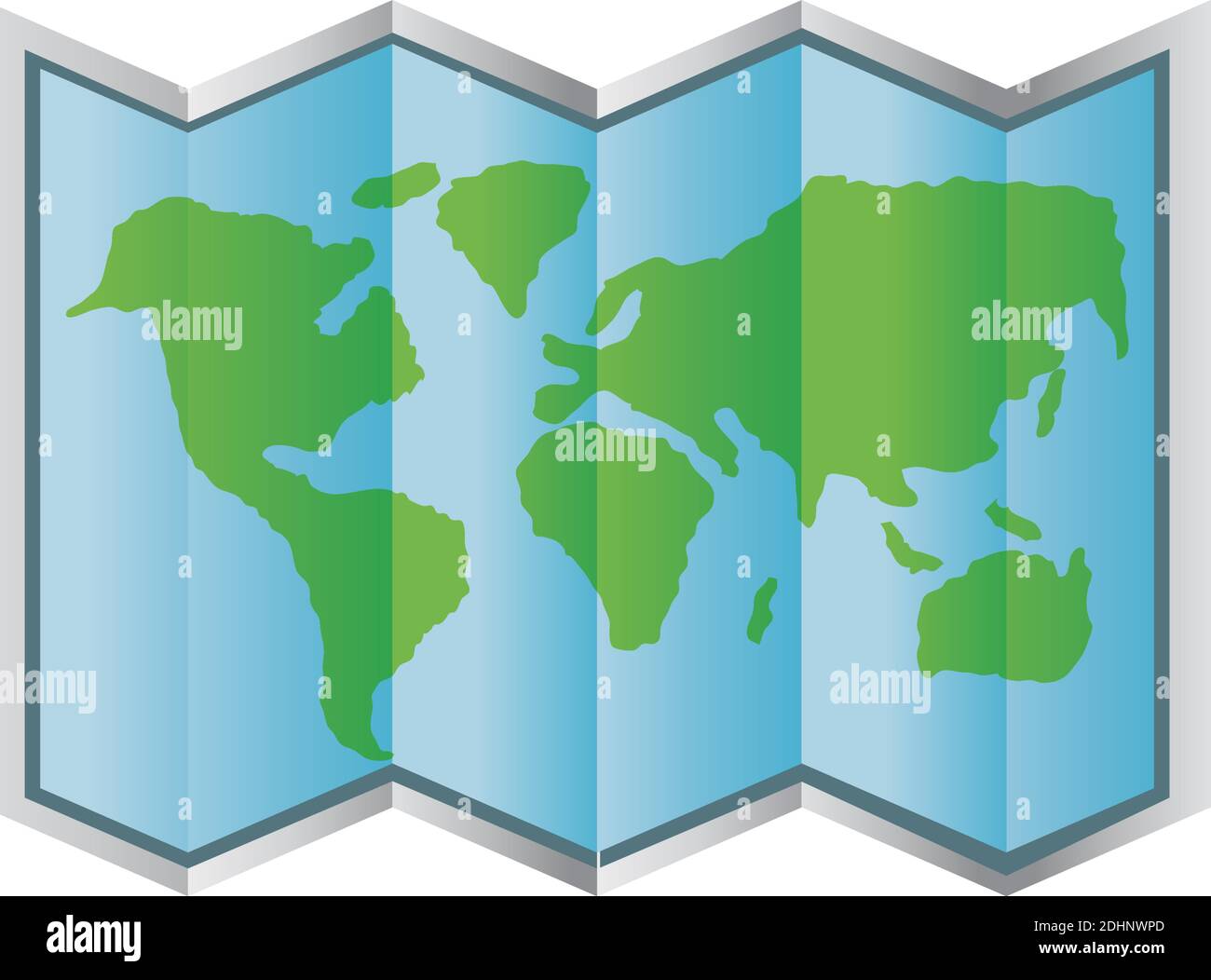 travel folded map world navigation icon image white background vector ...