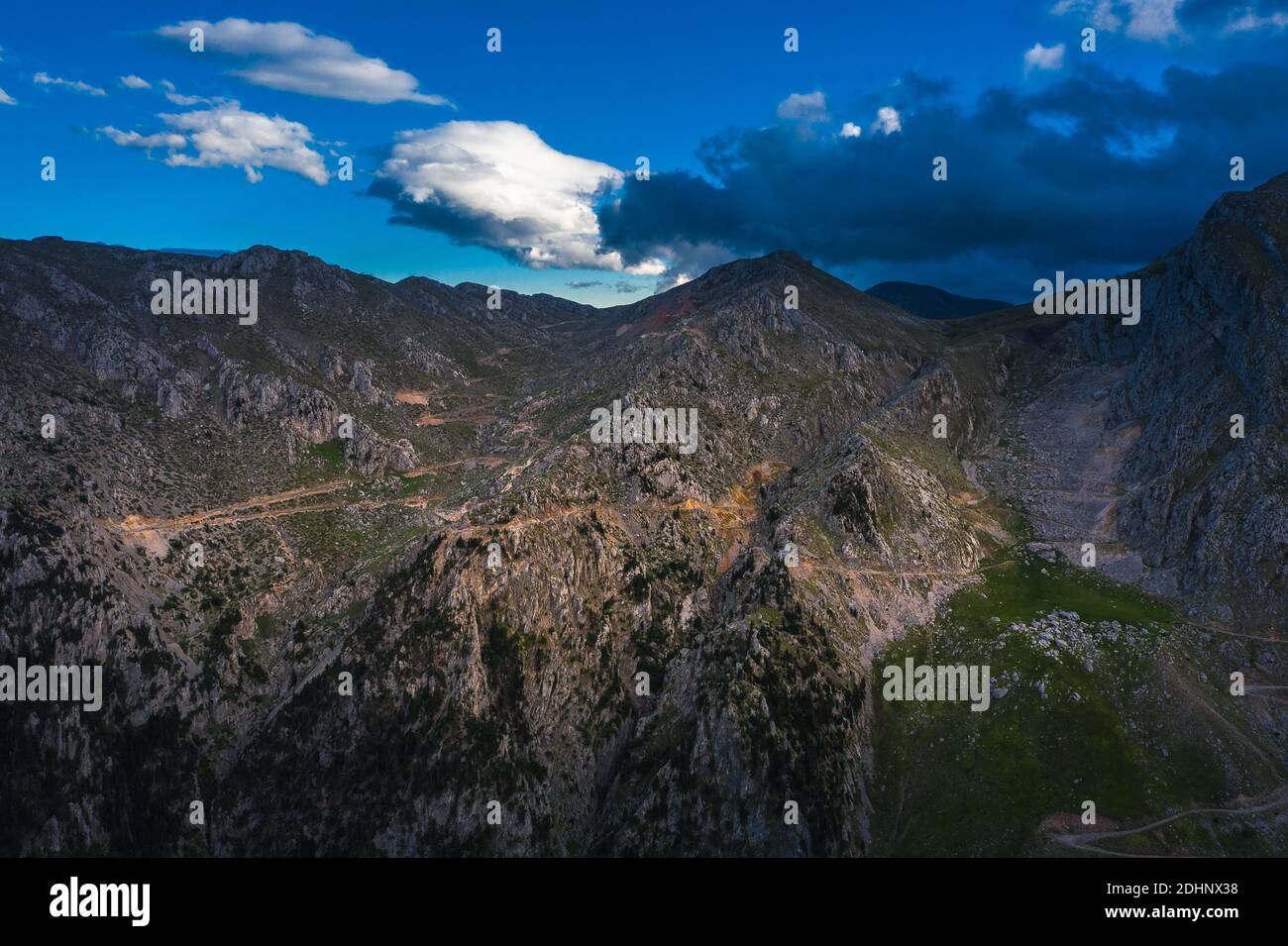 Mount Giona, the Highest Mountain of Southern Greece, panoramic view of ...