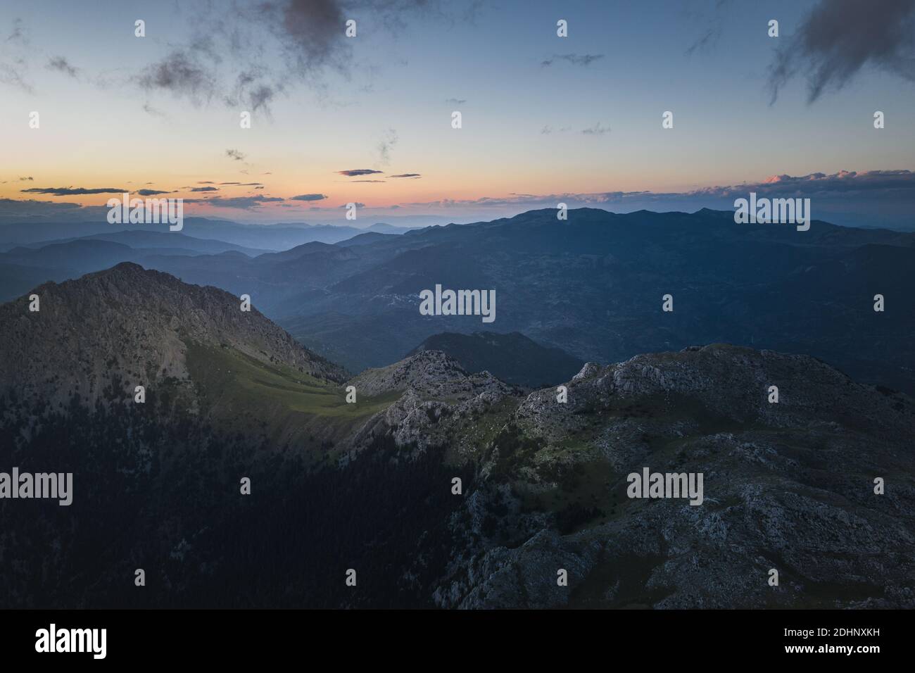 Mount Giona, the Highest Mountain of Southern Greece, panoramic view of ...