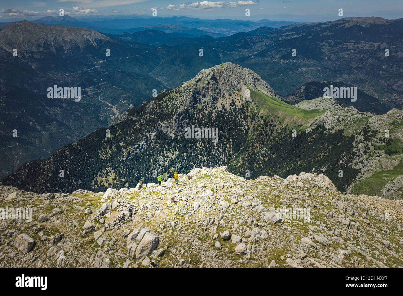 Mount Giona, the Highest Mountain of Southern Greece, panoramic view of ...
