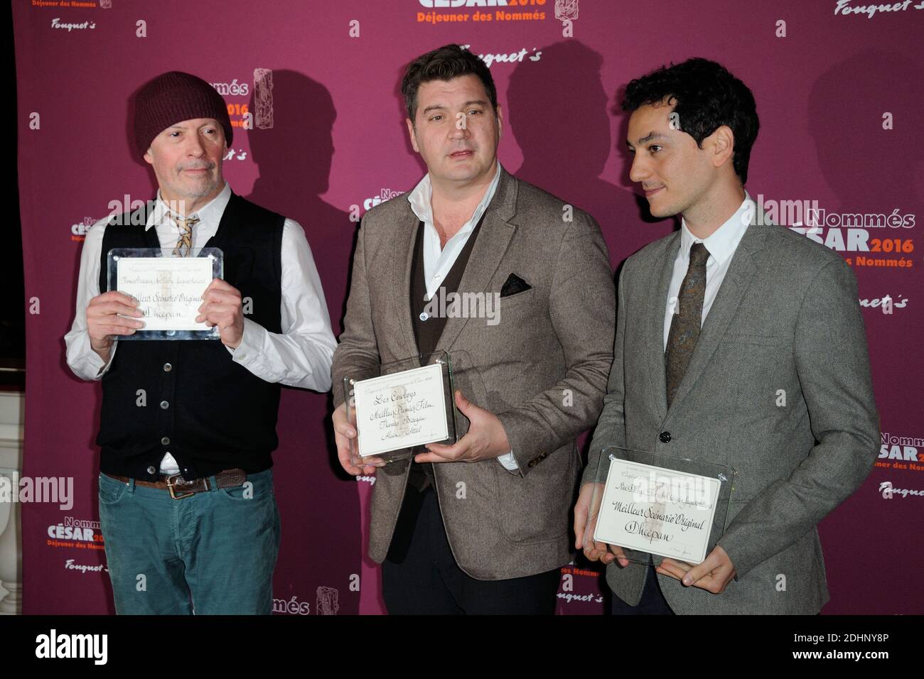 Jacques Audiard, Thomas Bidegain, Noe Debre attending the 'Dejeuner des ...