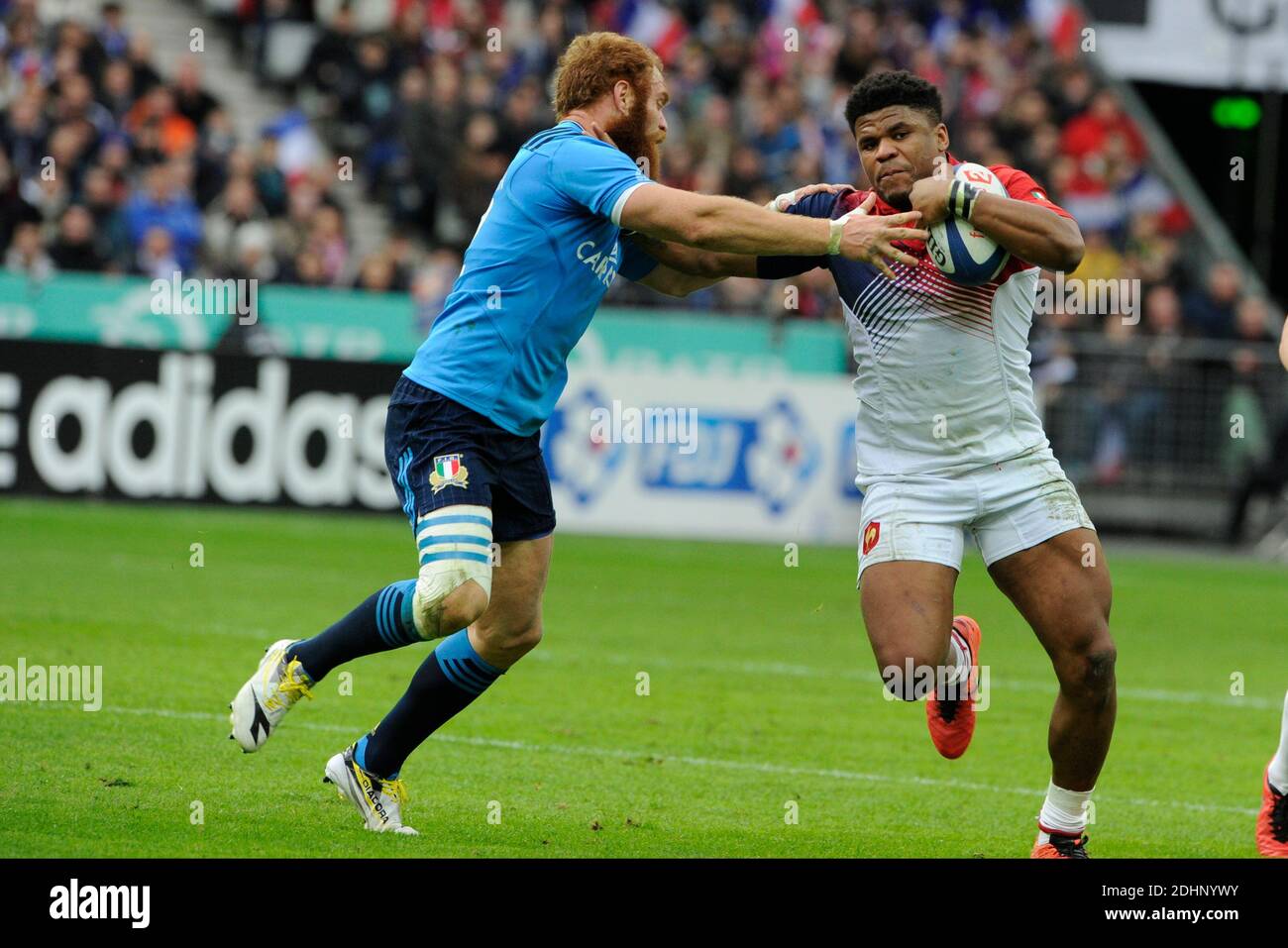 France's Jonathan Danty during Rugby RBS 6 Nations Tournament match ...