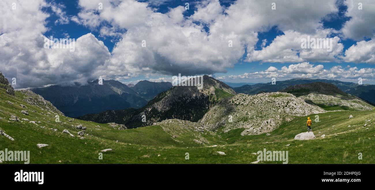 Mount Giona, the Highest Mountain of Southern Greece, panoramic view of ...