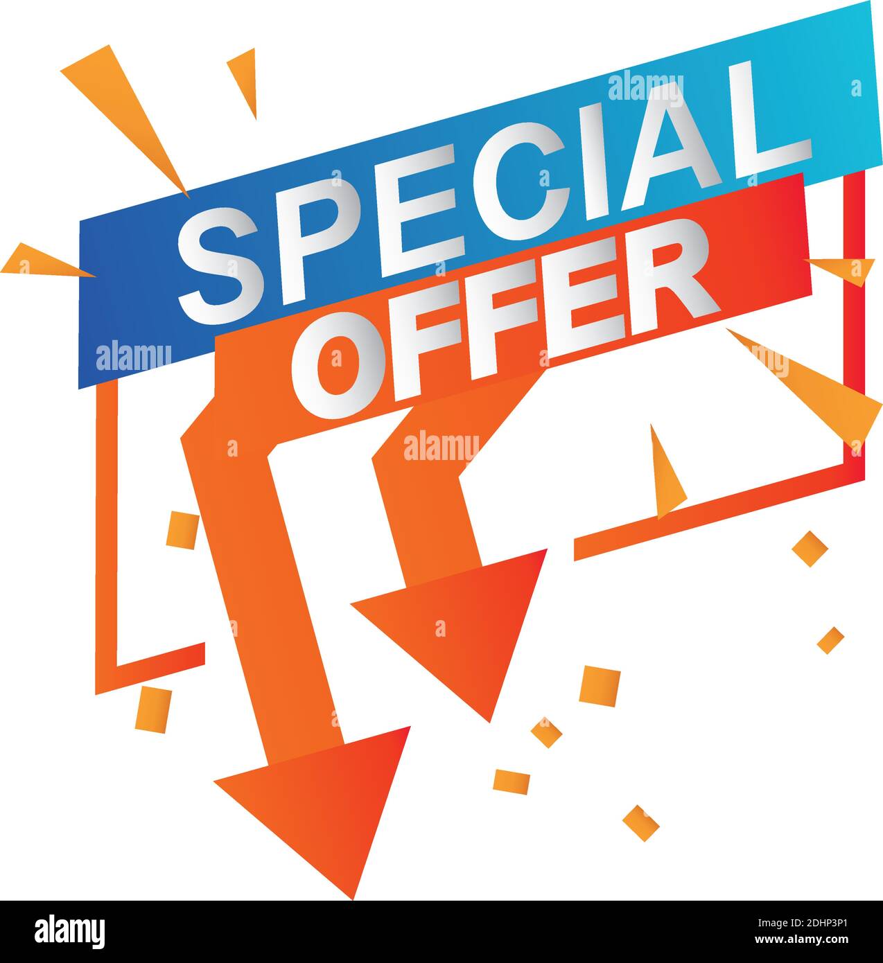 special offer discount big sale season down arrows vector illustration ...