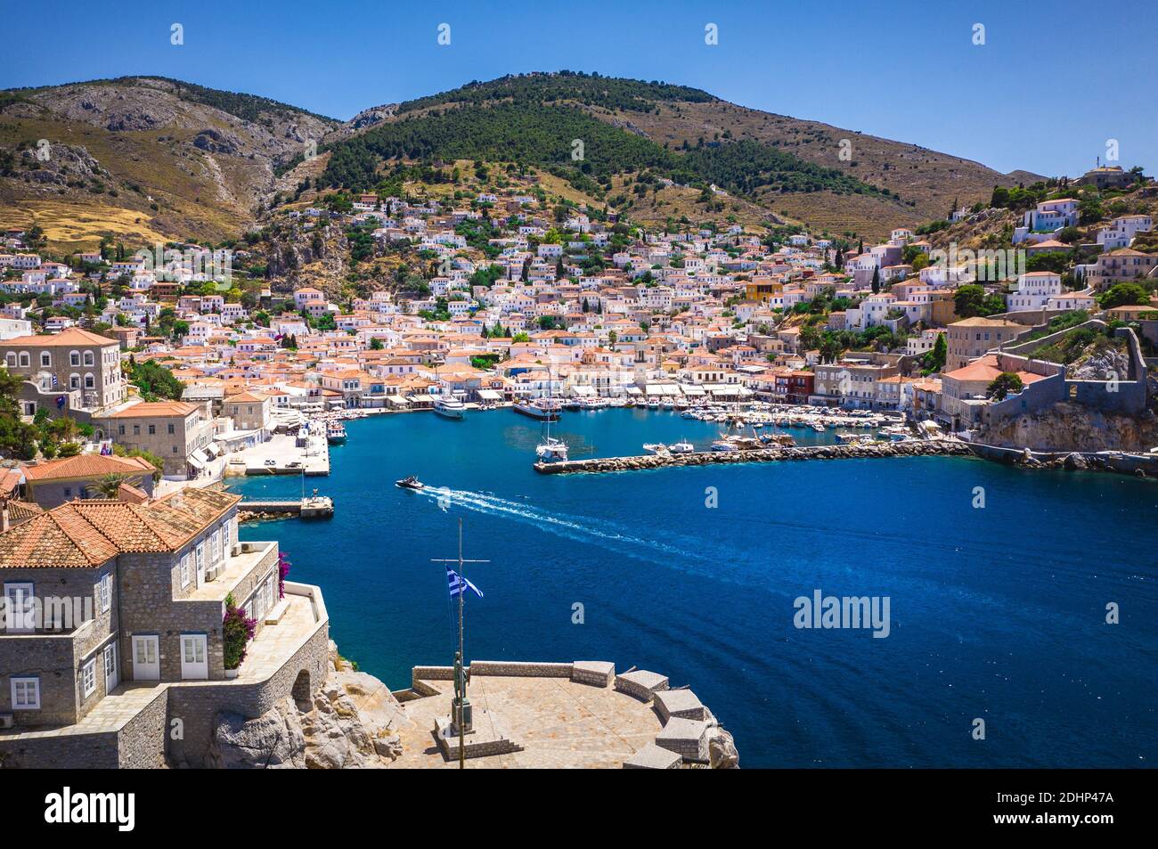 Greece hydra island aerial view hi-res stock photography and images - Alamy
