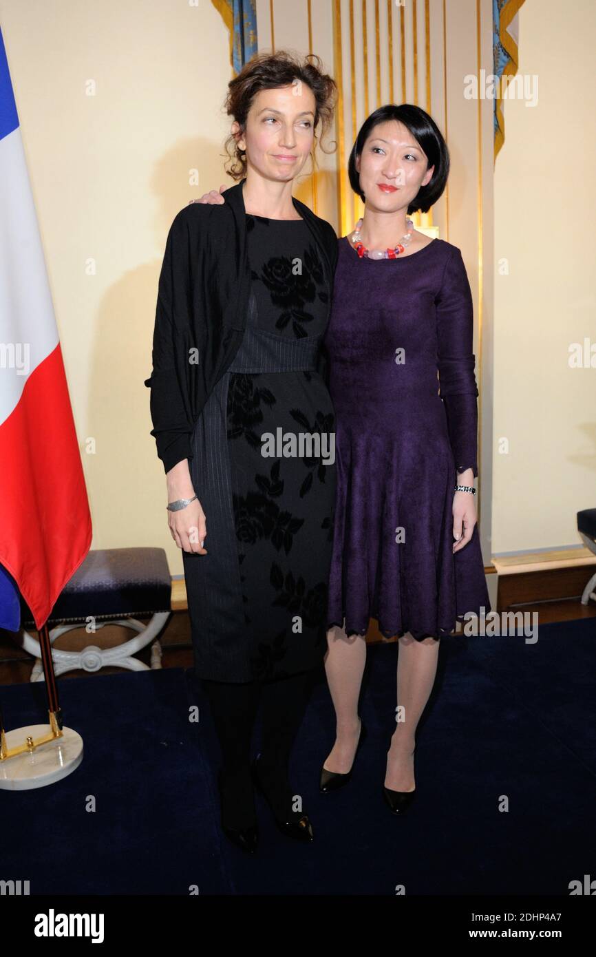 Newly appointed Minister of Culture and Communication Audrey Azoulay (L ...