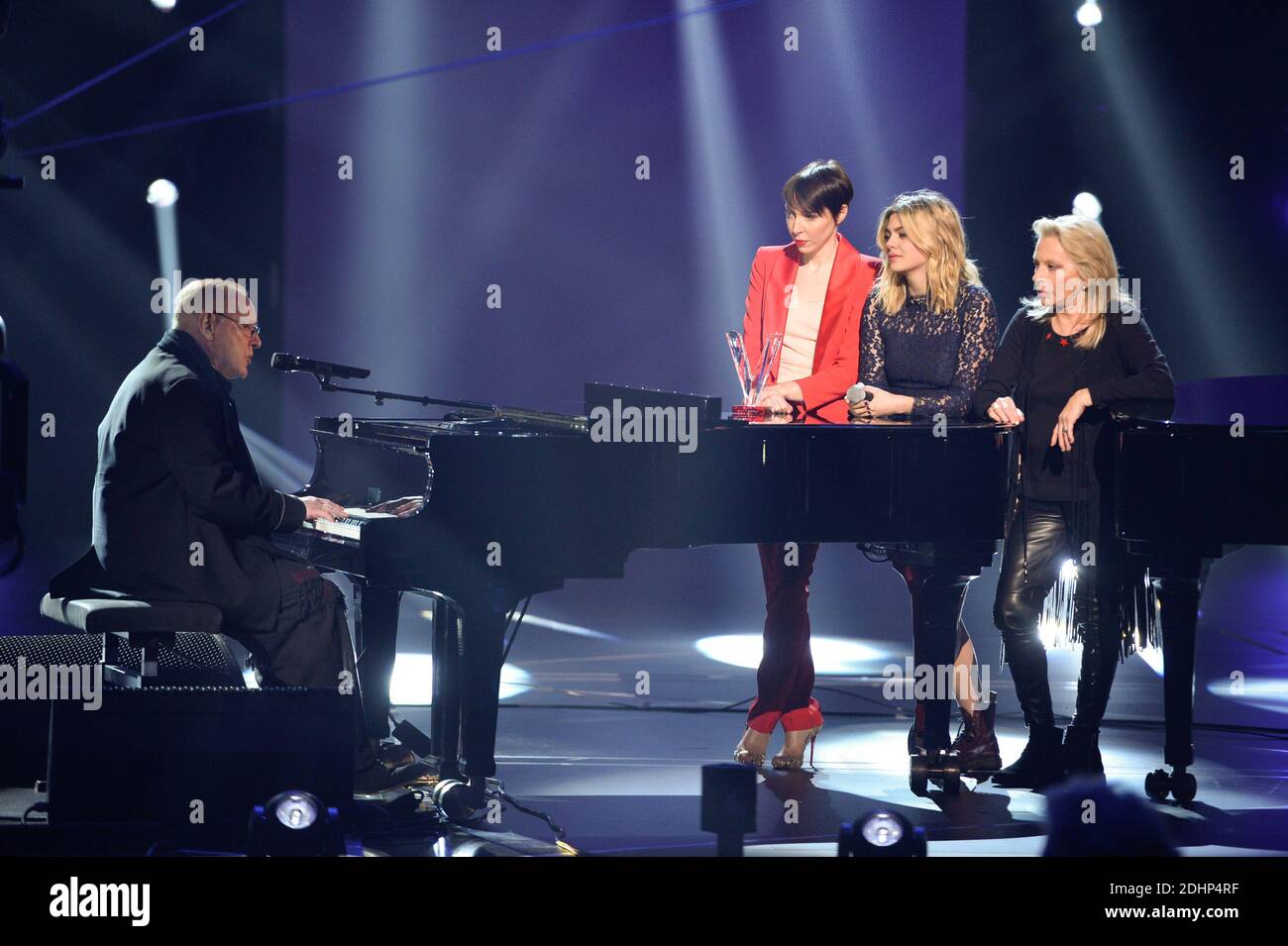 William Sheller, Jeanne Cherhal, Louane and Veronique Sanson during the ...