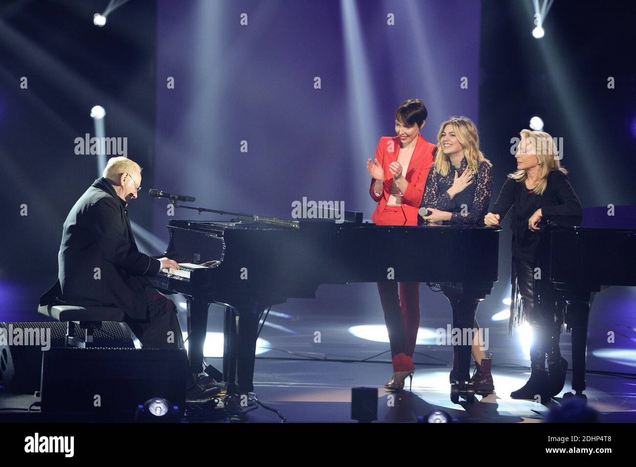 William Sheller, Jeanne Cherhal, Louane and Veronique Sanson during the ...