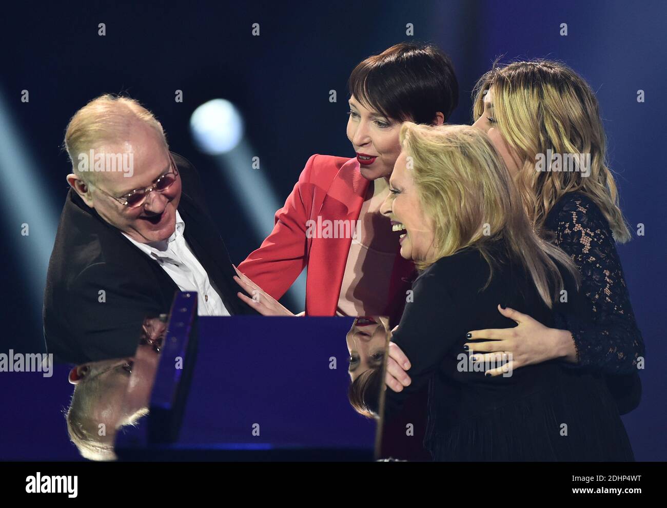 William Sheller, Jeanne Cherhal, Louane and Veronique Sanson during the ...