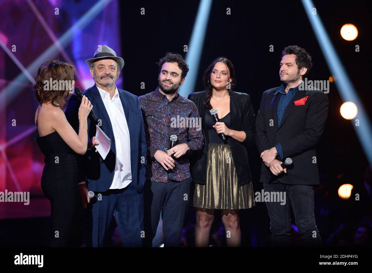 Louis, Matthieu, Joseph and Anna Chedid during the 31st Victoires de la ...