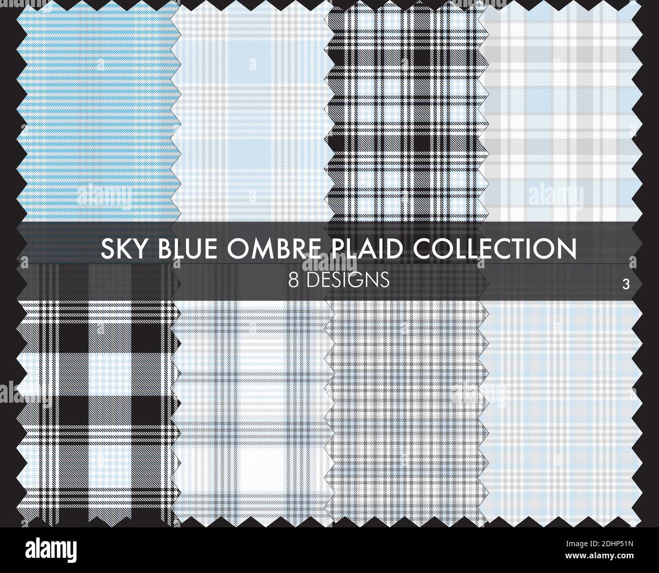 Ombre Plaid textured seamless pattern collection includes 8 design ...