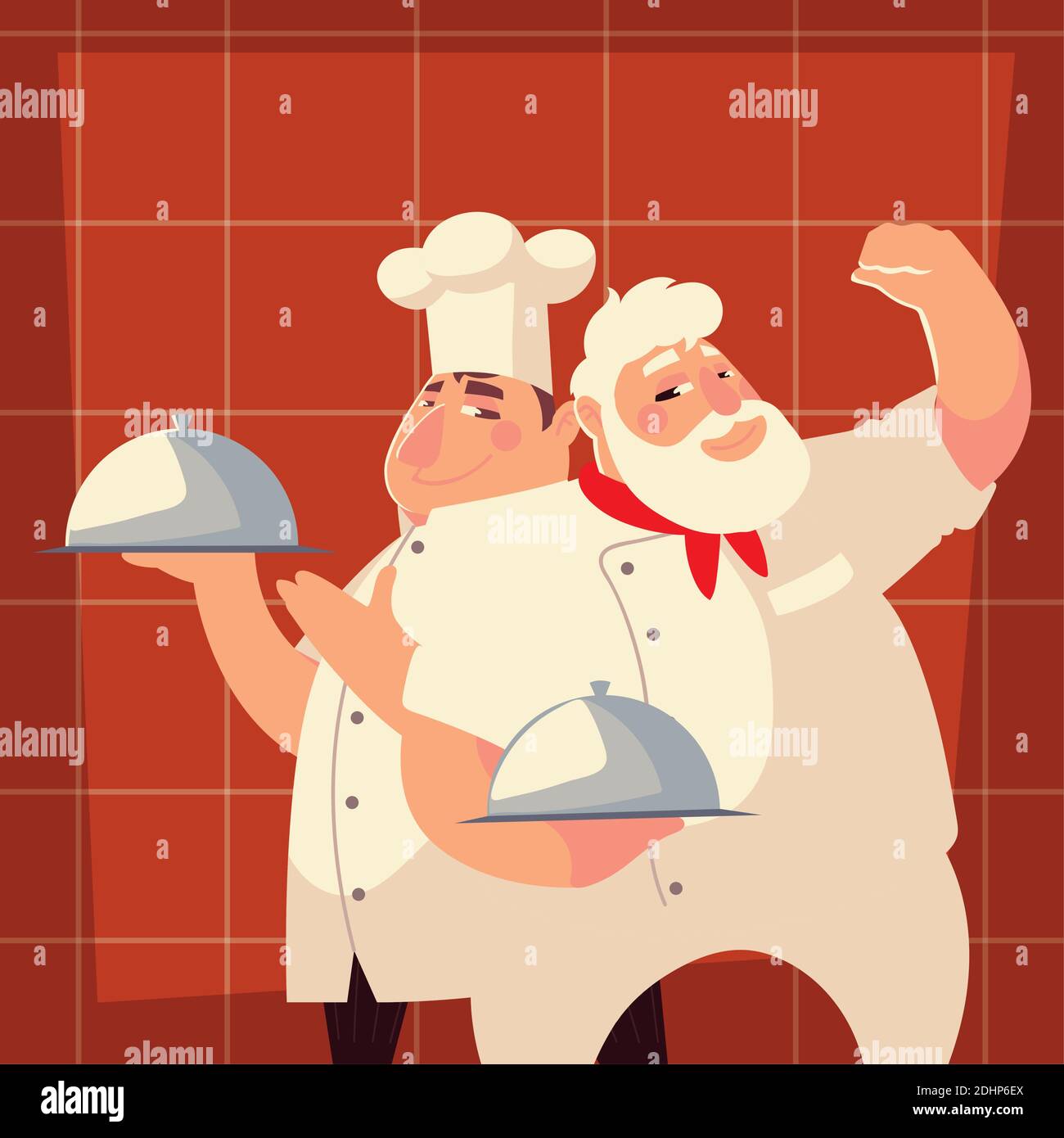 professional chefs worker restaurant service catering vector ...