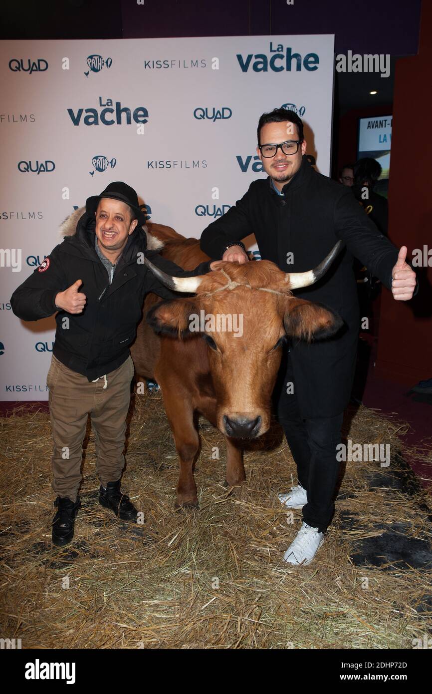 lors de la premiere du film La vache au cinema Pathe Wepler a Paris ...