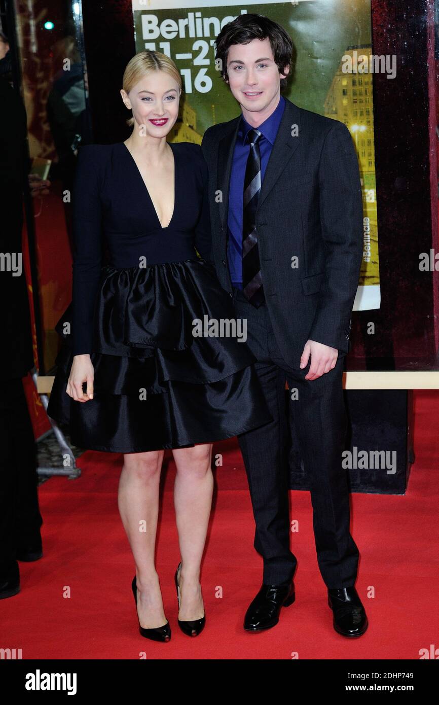 Sarah Gadon and Logan Lerman attending the Indignation premiere as part ...